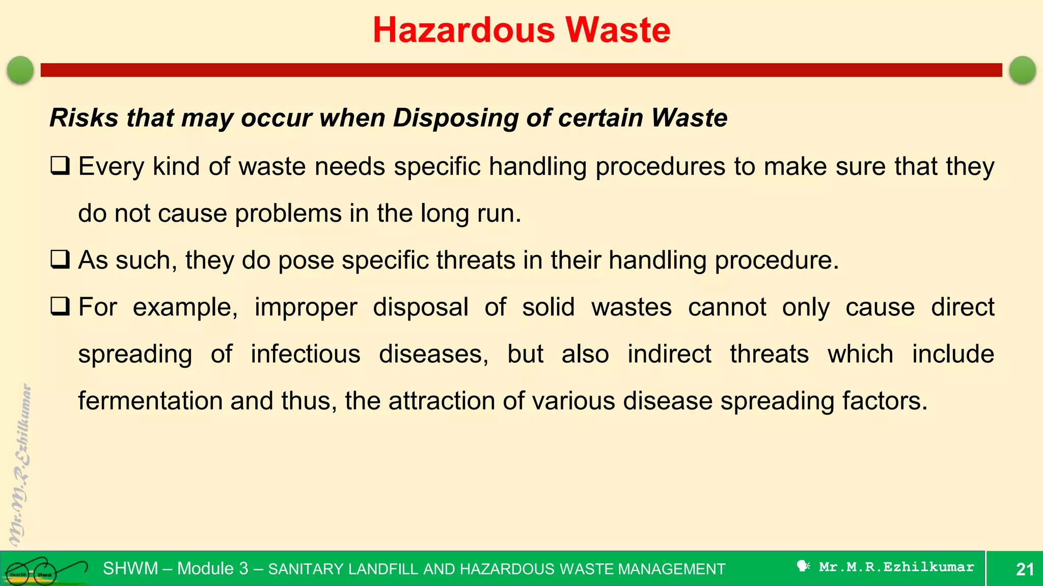 Effects of improper management of Hazardous waste | PDF