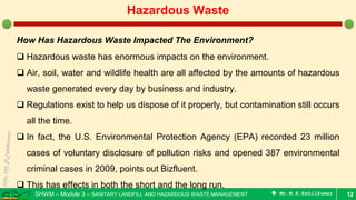 Effects of improper management of Hazardous waste | PDF
