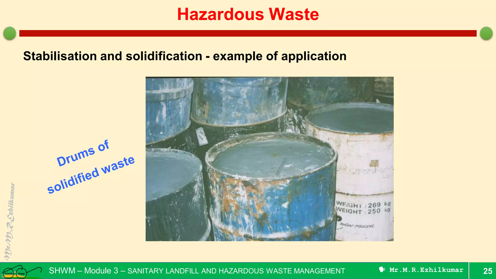 Treatment and disposal of Hazardous wastes | PDF