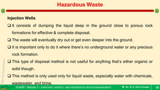 Treatment and disposal of Hazardous wastes | PDF