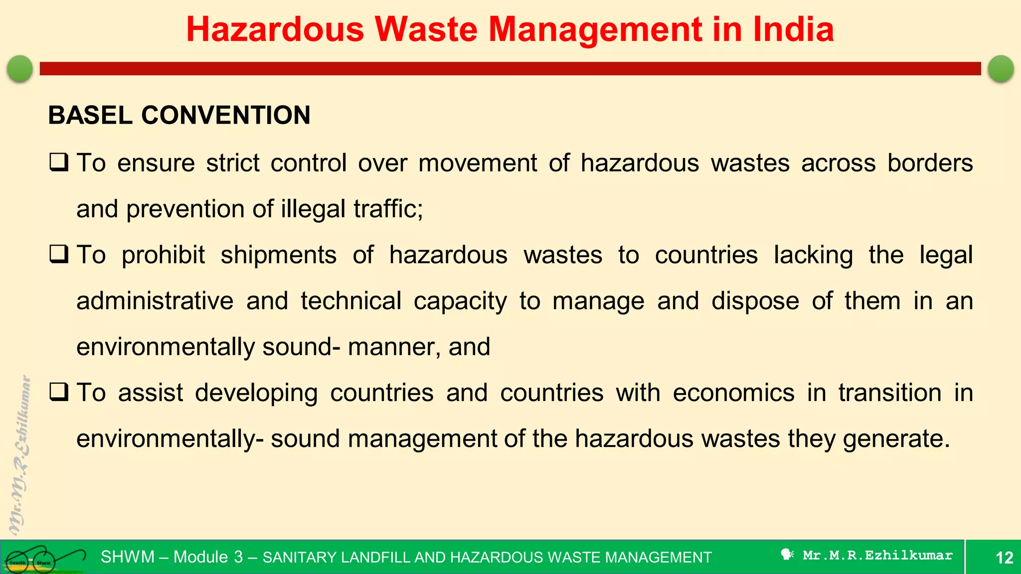 Hazardous waste management in India | PDF
