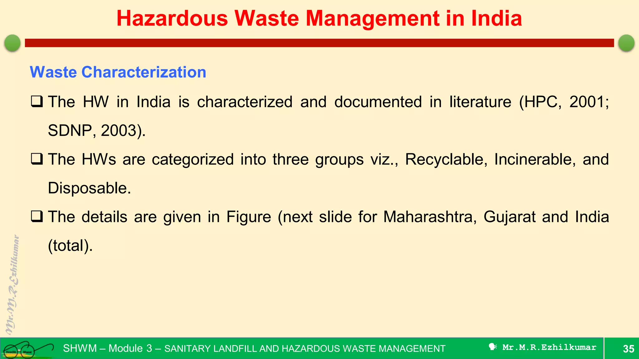 Hazardous waste management in India | PDF