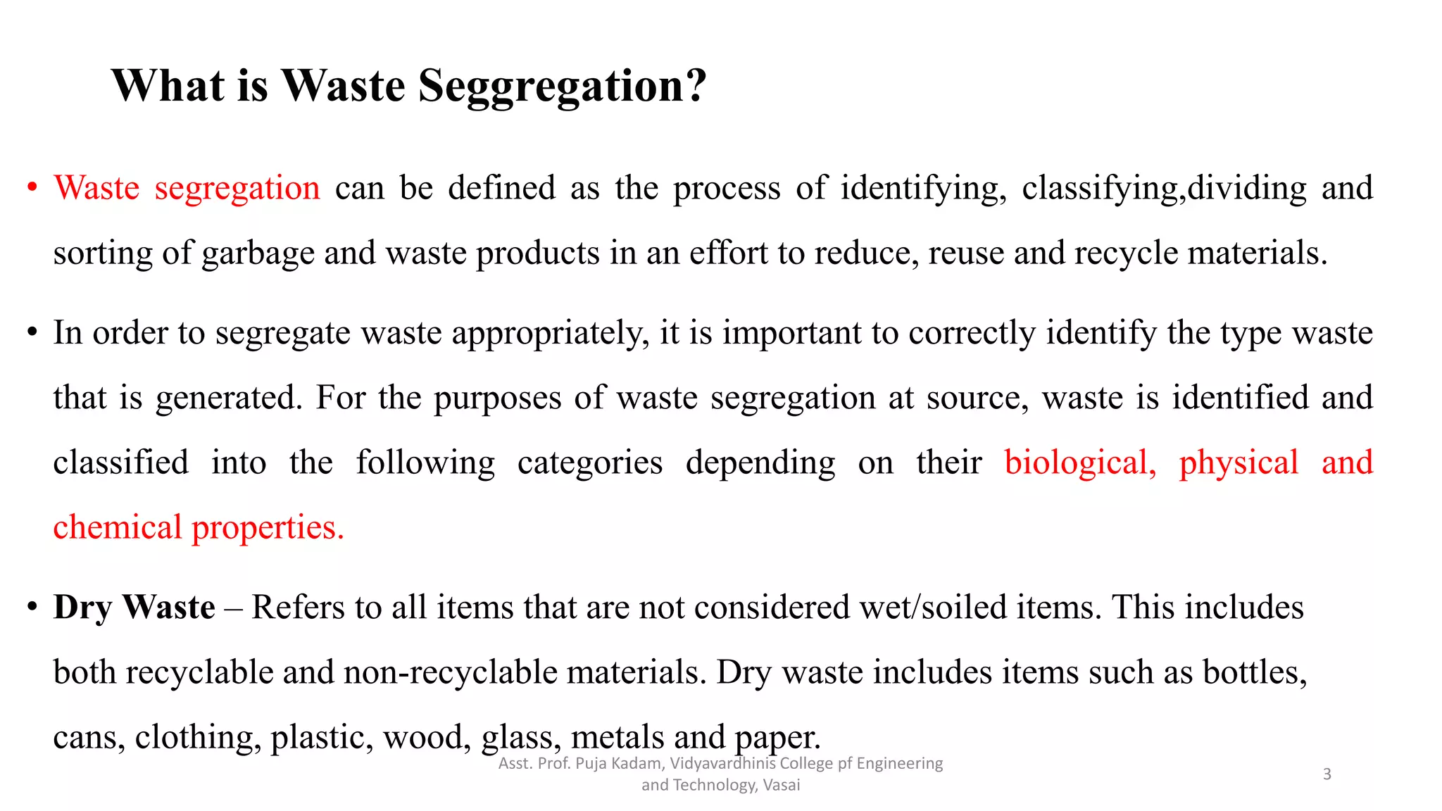 Waste Seggregation, Storage, Collection and Transport | PPTX