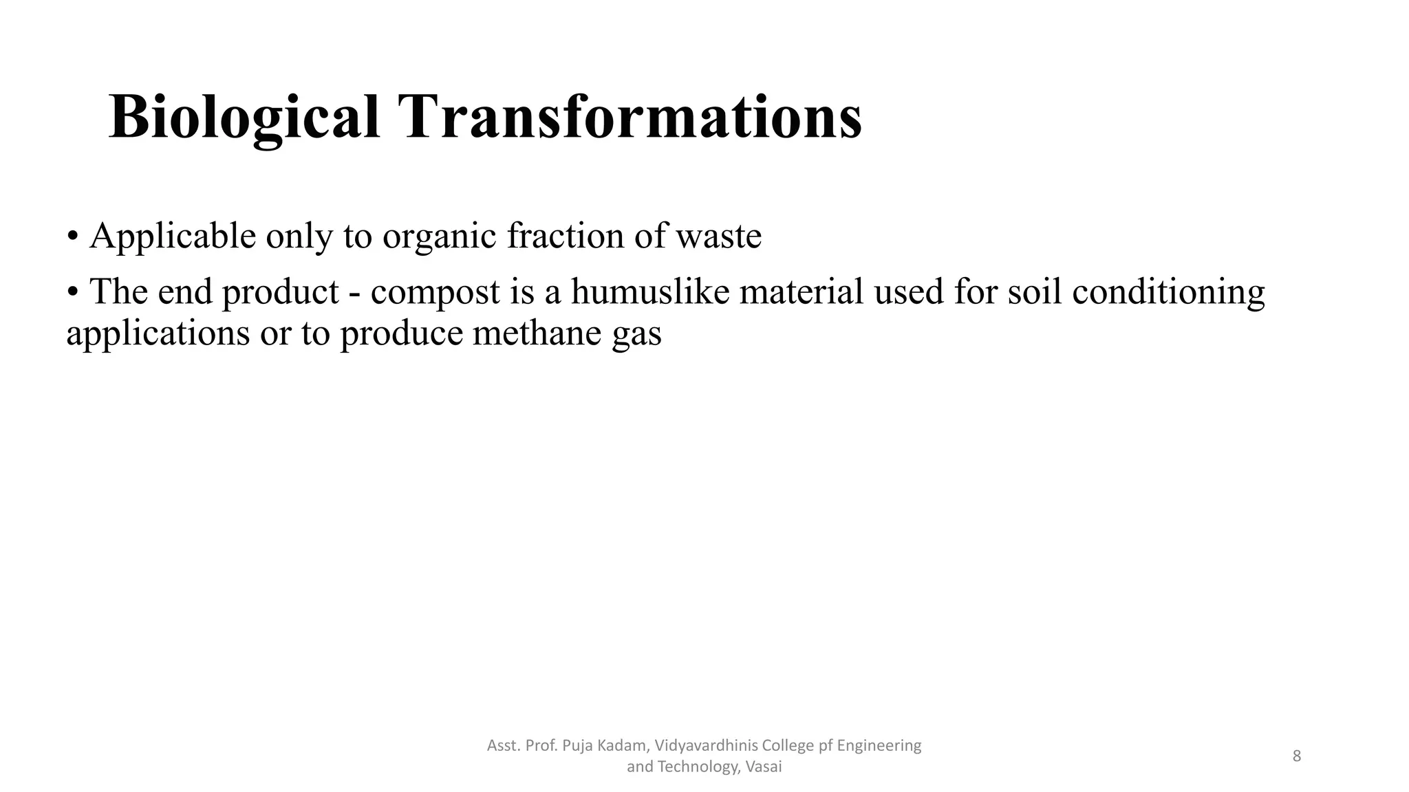 Waste Processing Techniques and Energy Recovery | PPT