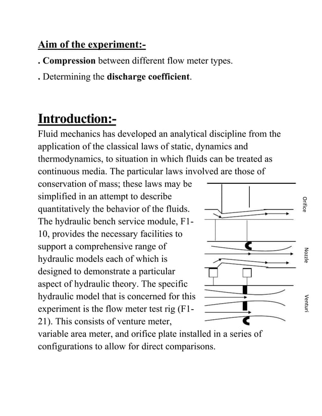 exp.9 flow meter demonstration | PDF