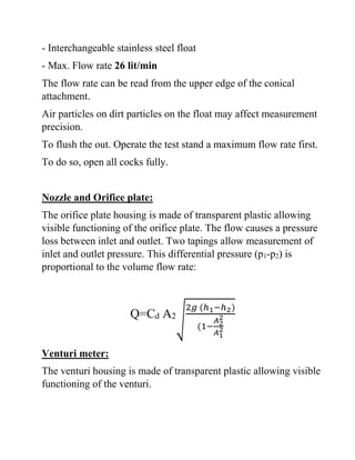 exp.9 flow meter demonstration | PDF