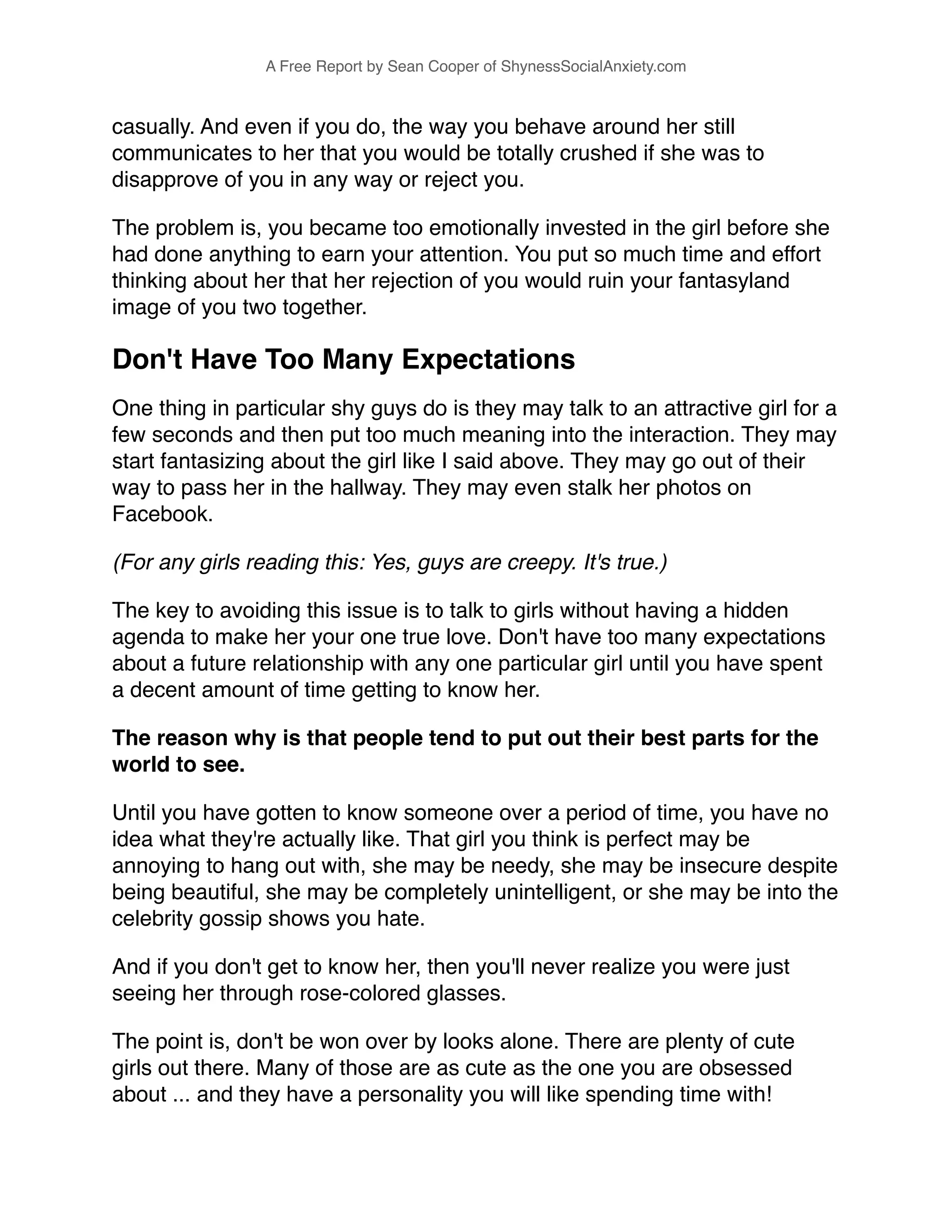 How to overcome shyness around girls | PDF