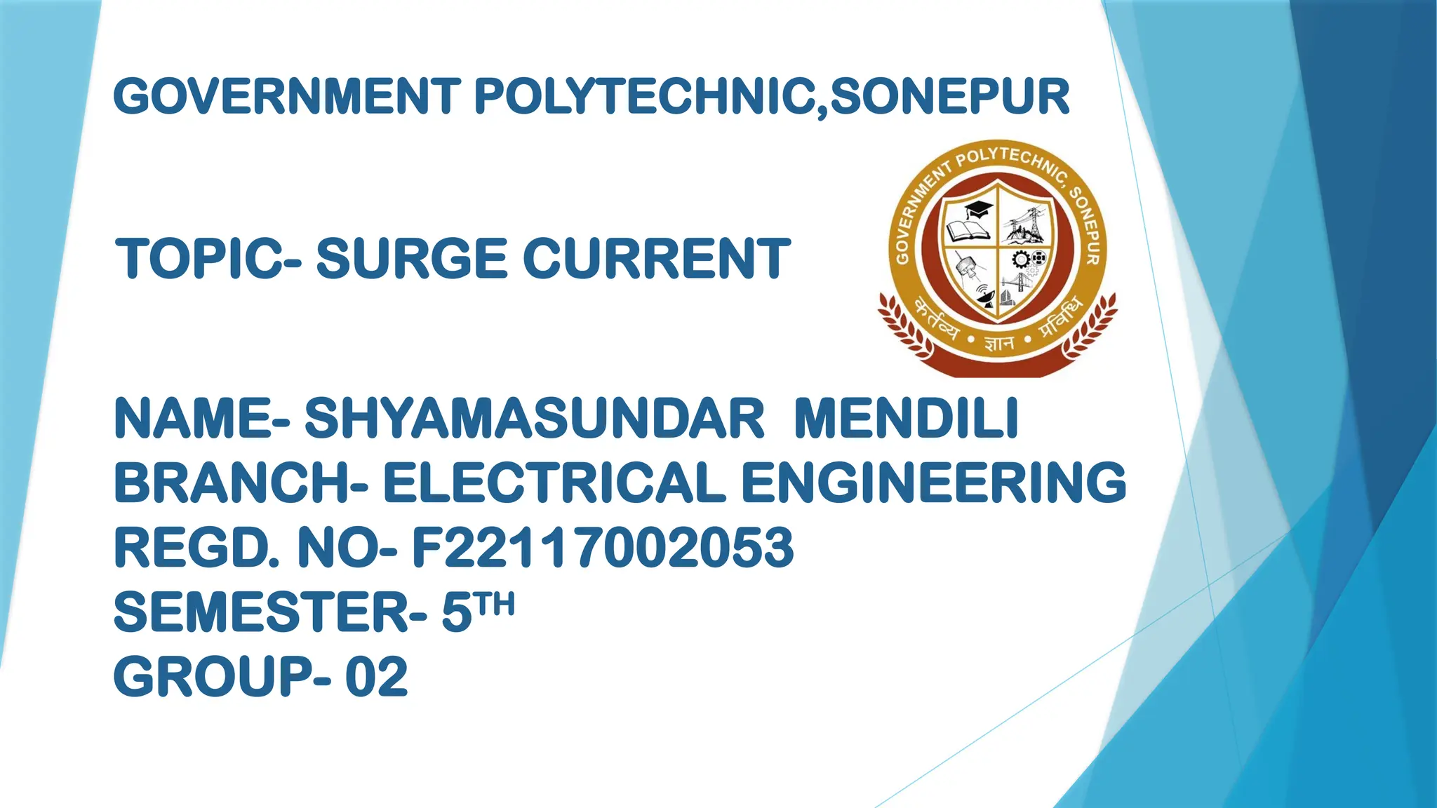 Surge current presentation electrical Engineering | PPT