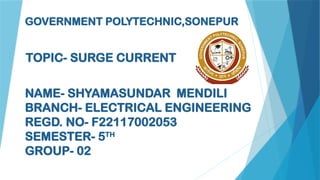 Surge current presentation electrical Engineering | PPT