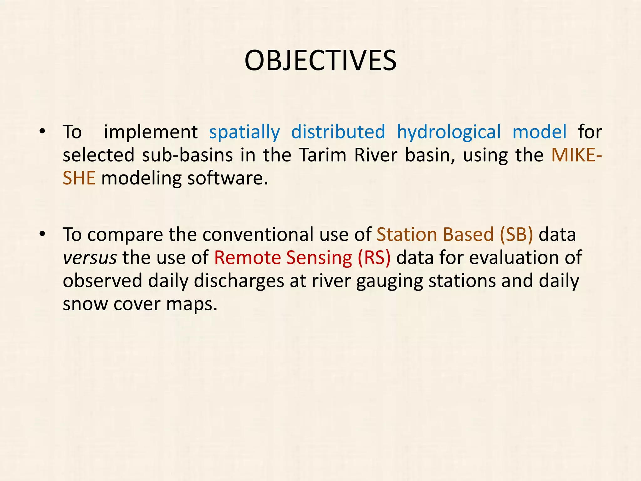 REMOTE SENSING DATA FOR HYDROLOGICAL MODELING | PPTX