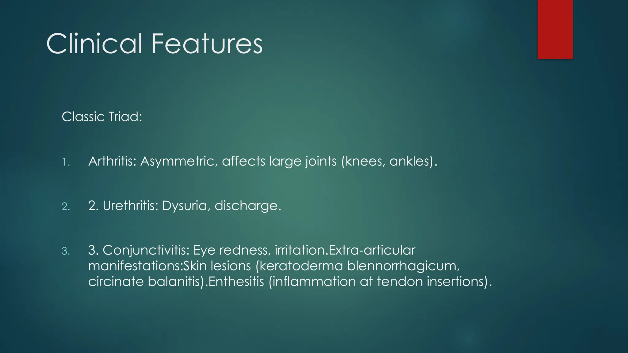 REACTIVE ARTHRITIS:COMPREHENSIVE OVERVIEW | PPTX