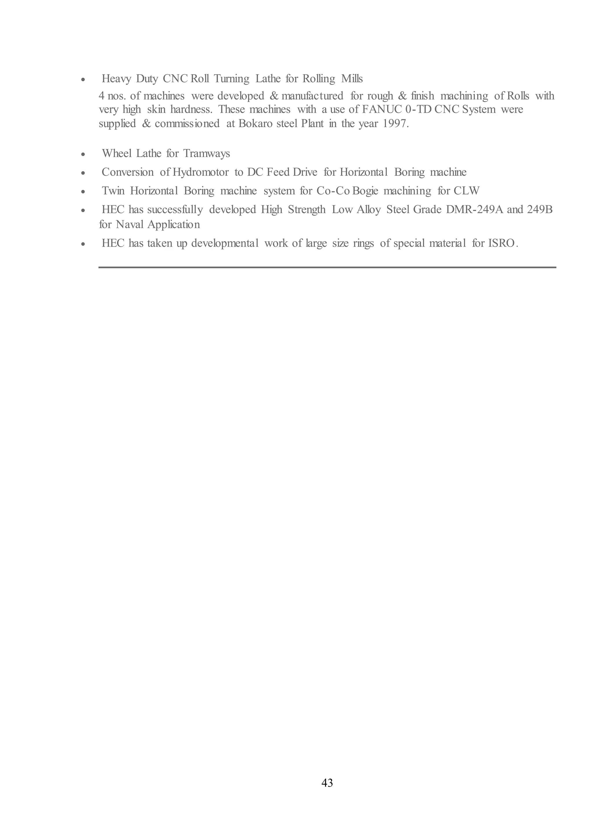 Heavy Engineering Corporation Limited, Ranchi | DOCX