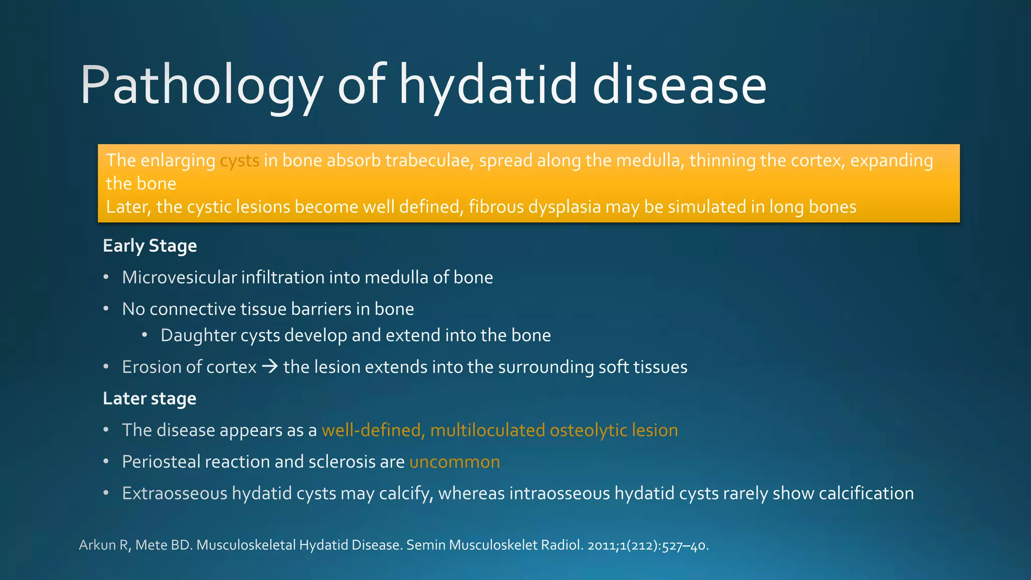 Bone Hydatid Disease | PDF