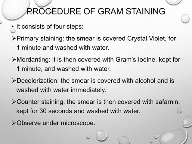 STAINING TECHNIQUES AND TYPES PROCEDURE.