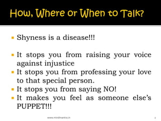 Shyness | PPSX | Brain and Nervous System Disorders | Diseases and ...