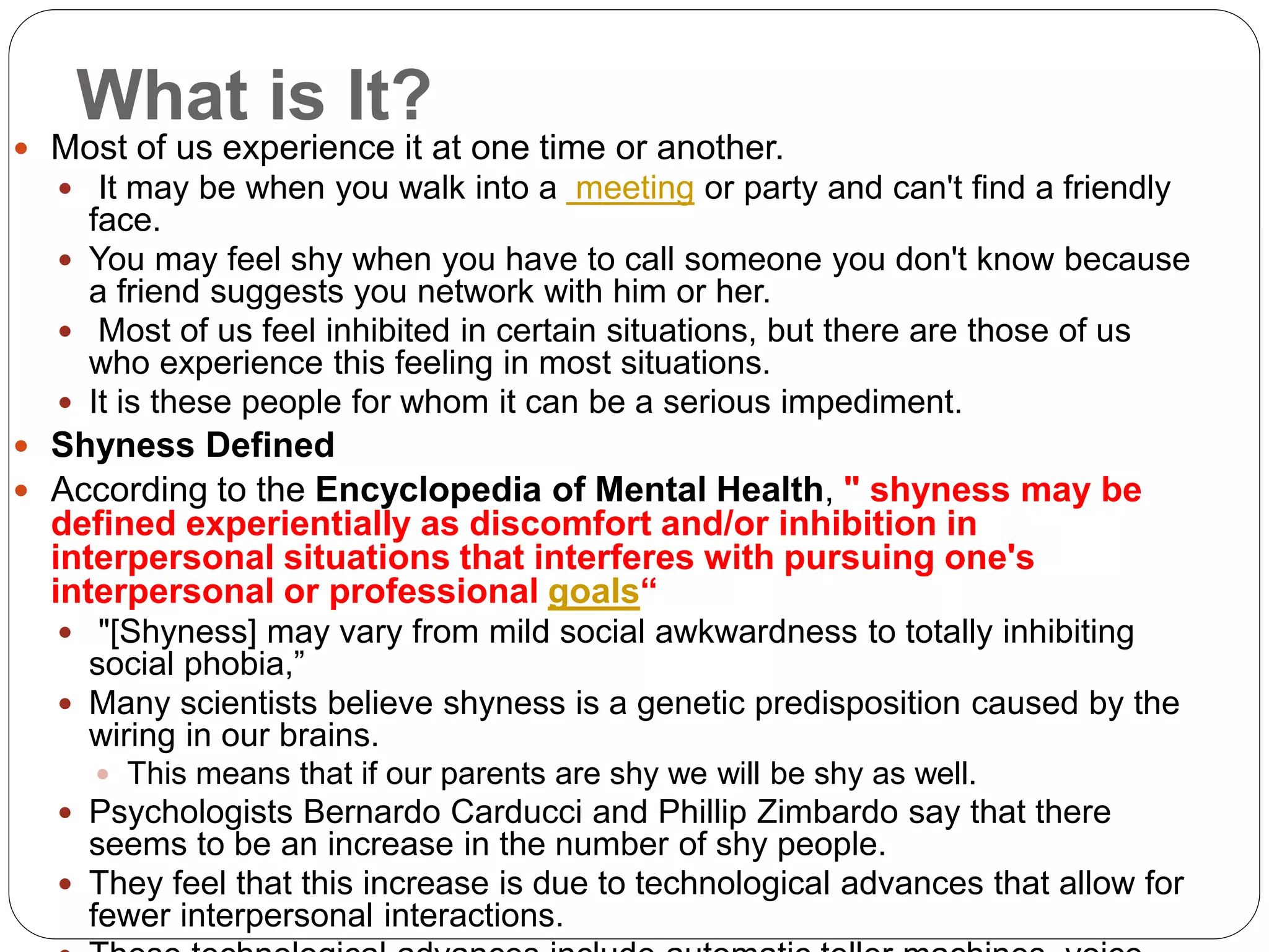 Shyness | PPTX