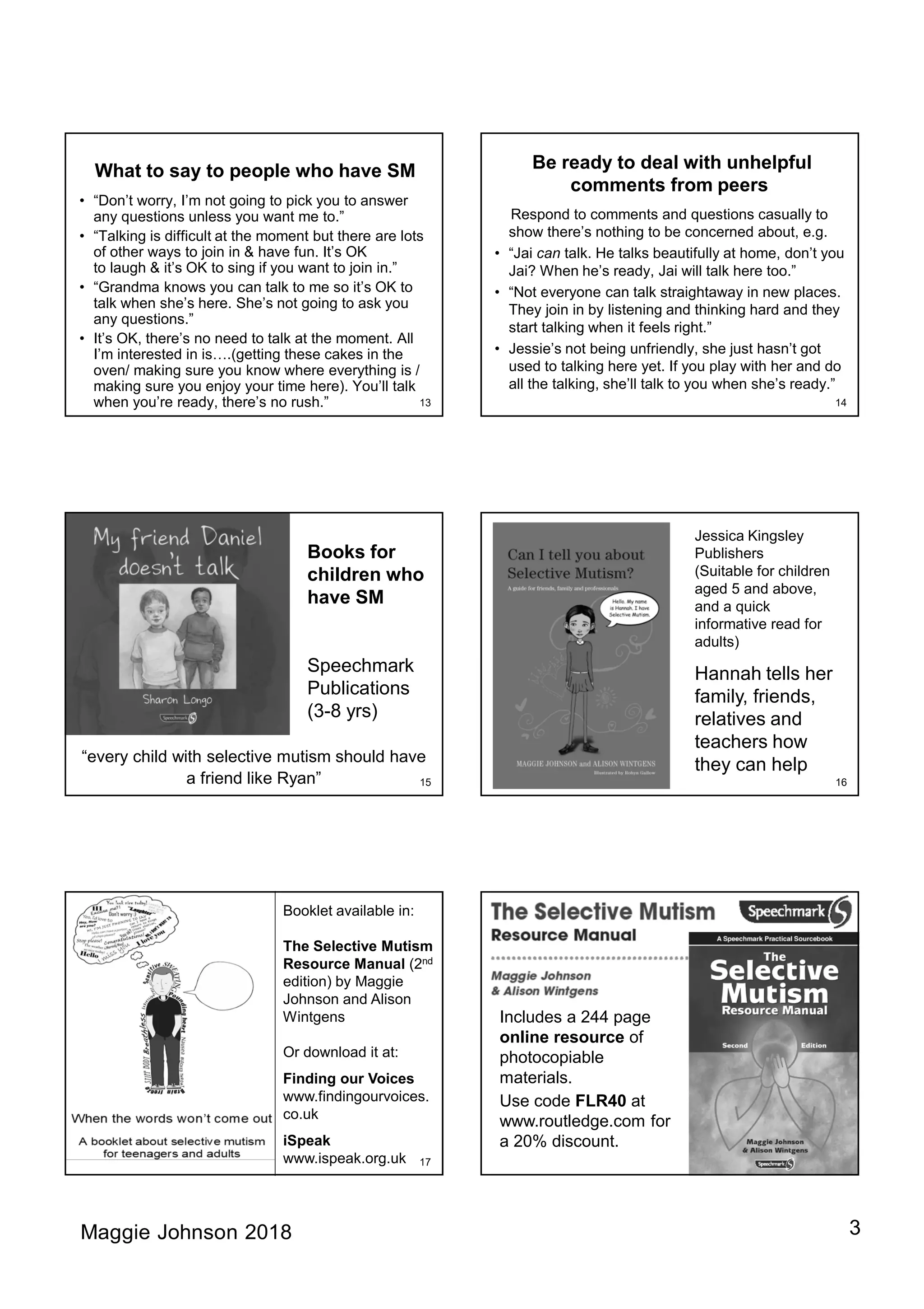 Shyness reluctancetospeakas dorselectivemutism handout | PDF