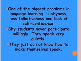 Teaching 'Shy Students' | PPT | Education
