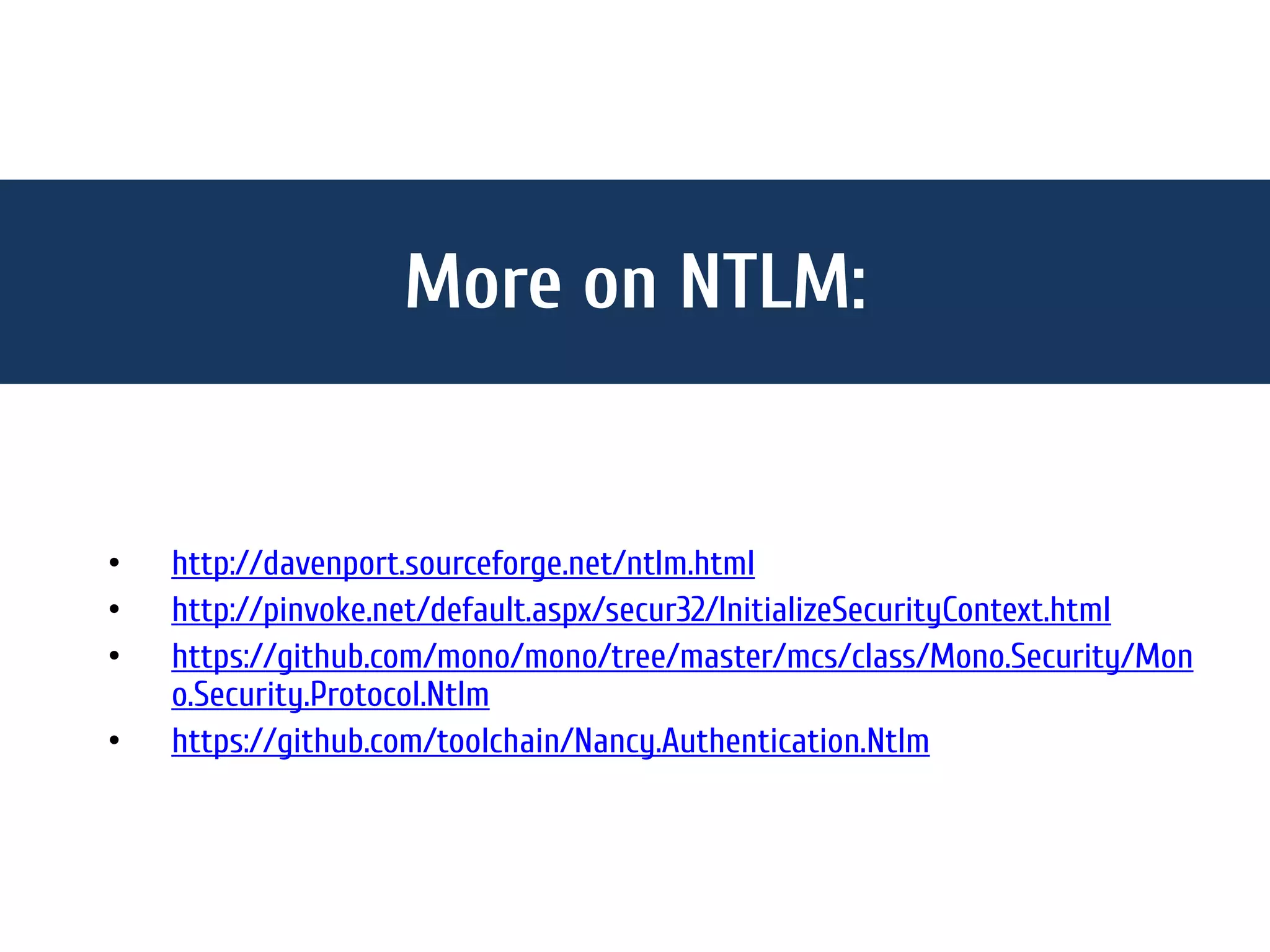Shytikov on NTLM Authentication | PPTX | Internet | Computing