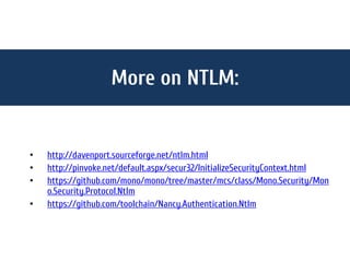 Shytikov on NTLM Authentication | PPTX | Internet | Computing