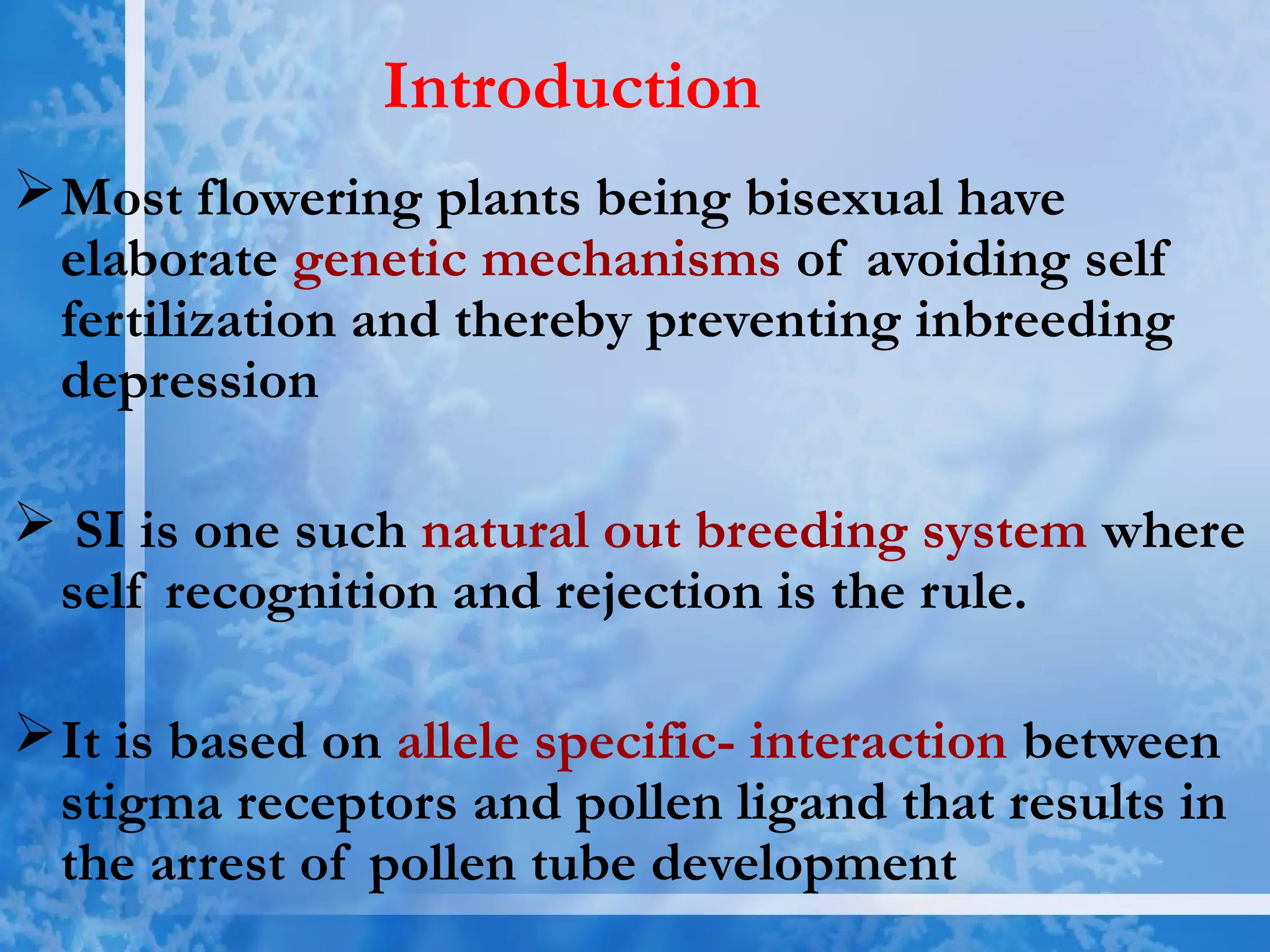 Molecular basis of Self Incompatibility In Crop Plants | PPT