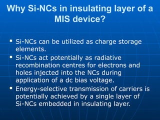 Investigation on a Metal-Insulator-Semiconductor device | PPT