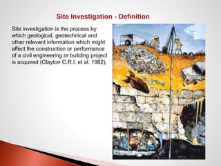 The role of site investigation | PPT