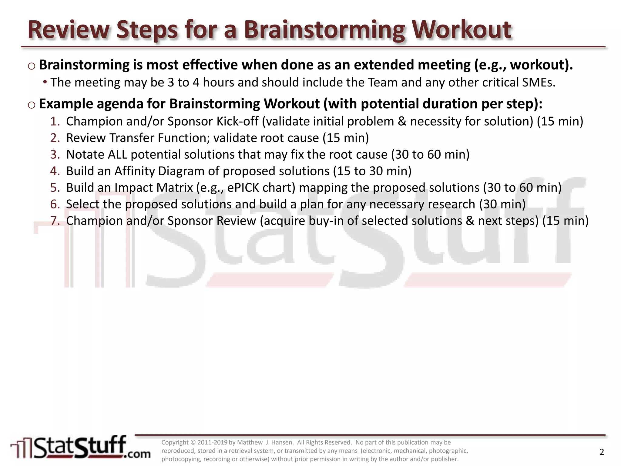 Prioritize Solutions with an Impact Matrix | PPT