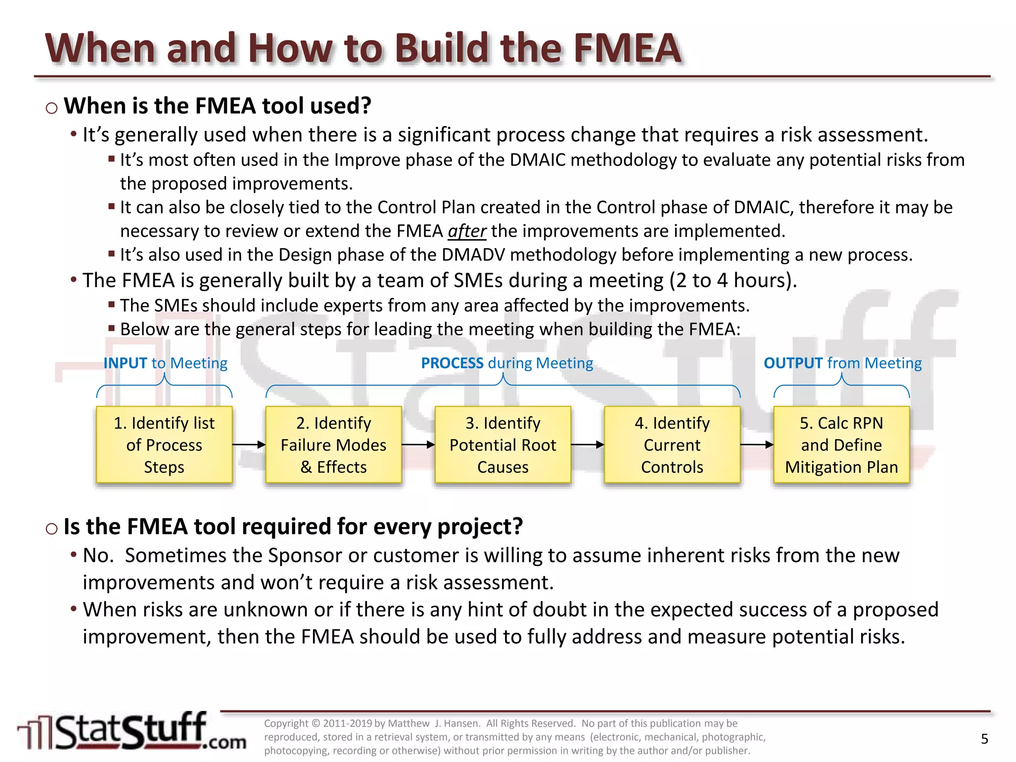 Risk Assessment with a FMEA Tool | PPTX
