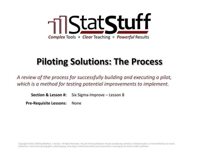 Piloting Solutions: The Process | PPTX