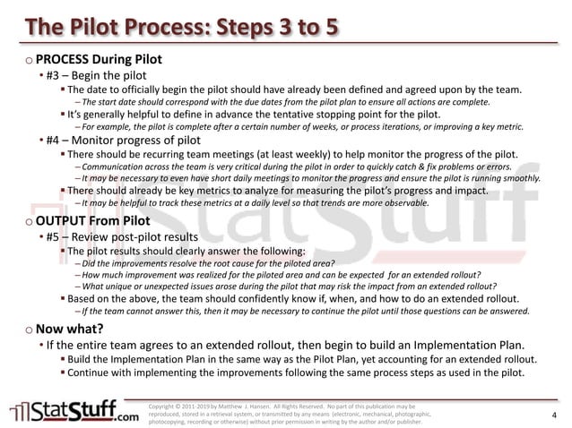 Piloting Solutions: The Process | PPTX