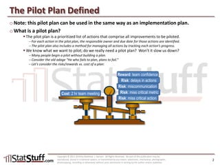 Piloting Solutions: Build the Pilot Plan | PPT