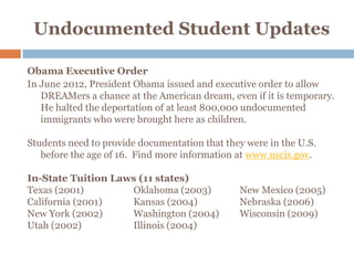 Serving the Undocumented Student Population | PPT