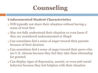 Serving the Undocumented Student Population | PPT