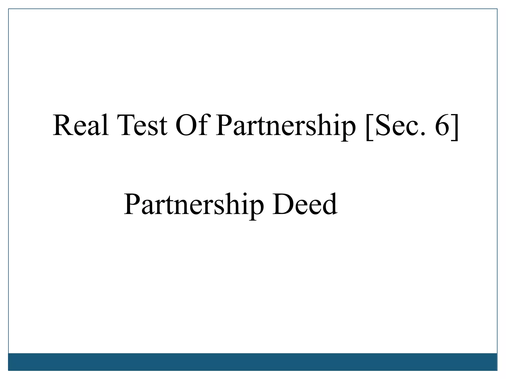Partnership Deed | PPTX