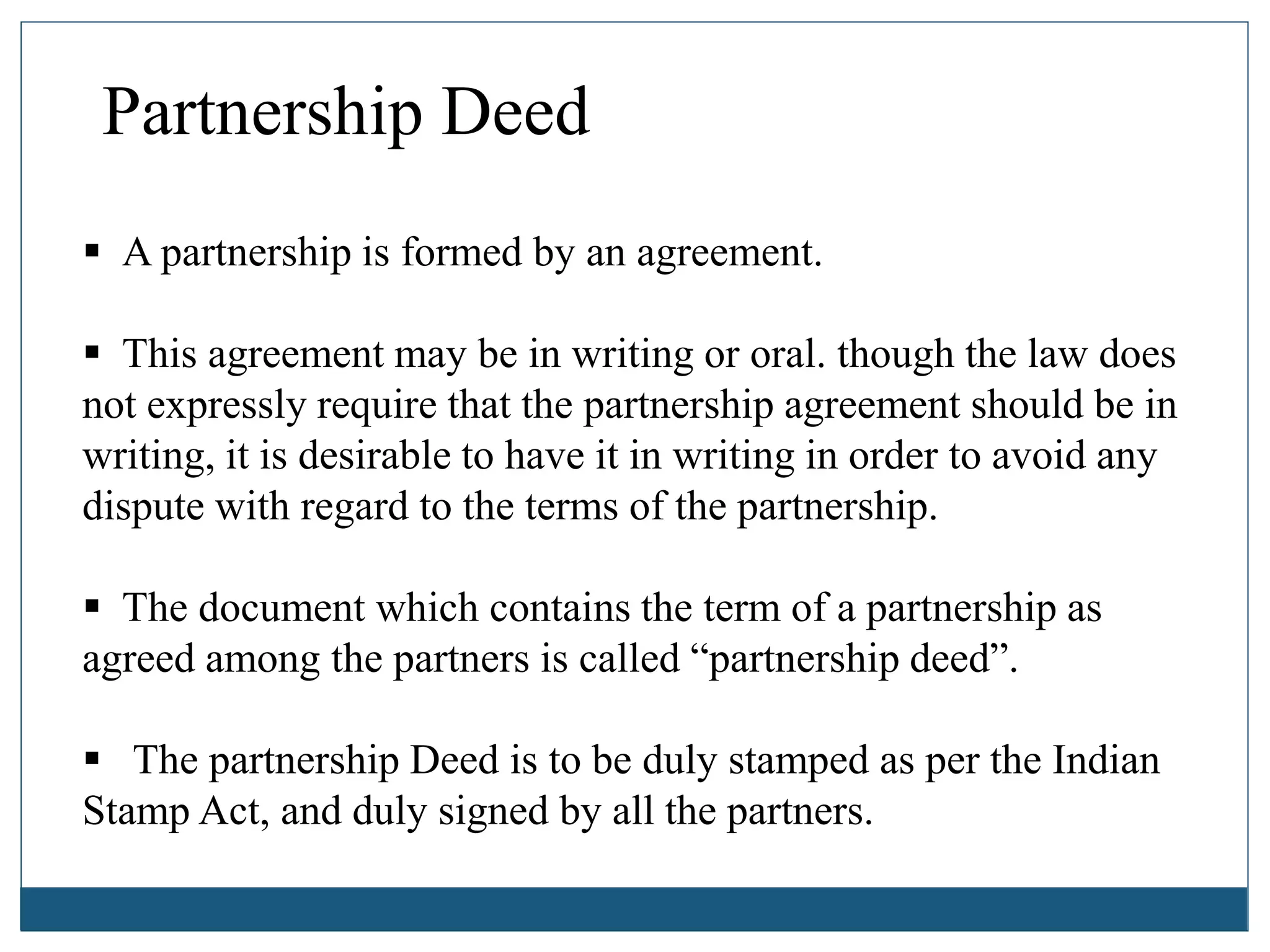 Partnership Deed | PPTX | Real Estate Buying and Selling | Real Estate