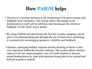 How PARiM helps with ACS Accreditation criteria for security companies ...