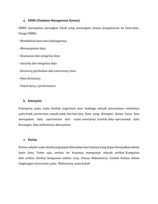 Sia implementasi aplikasi basis data relasional | PDF