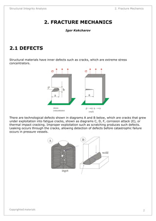Structural Integrity Analysis: Chapter 2 Fracture Mechanics | PDF