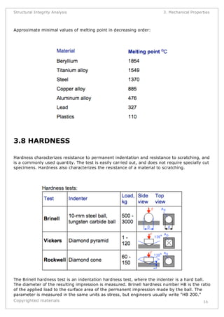 Structural Integrity Analysis: Chapter 3 Mechanical Properties of ...