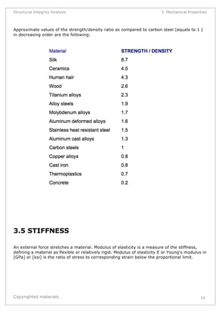 Structural Integrity Analysis: Chapter 3 Mechanical Properties of ...