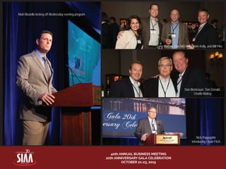 SIAA Semi-Annual Business Meeting and 20th Anniversary Gala | PDF