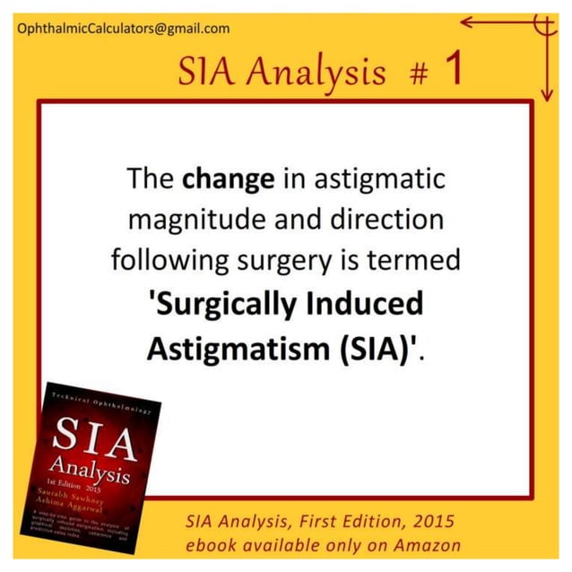SIA Analysis - tackling surgically induced astigmatism | PPTX