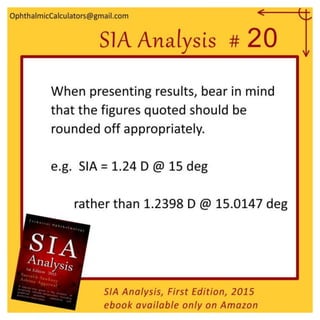 SIA Analysis - tackling surgically induced astigmatism | PDF