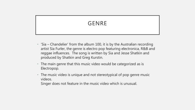 Sia chandelier | PPT