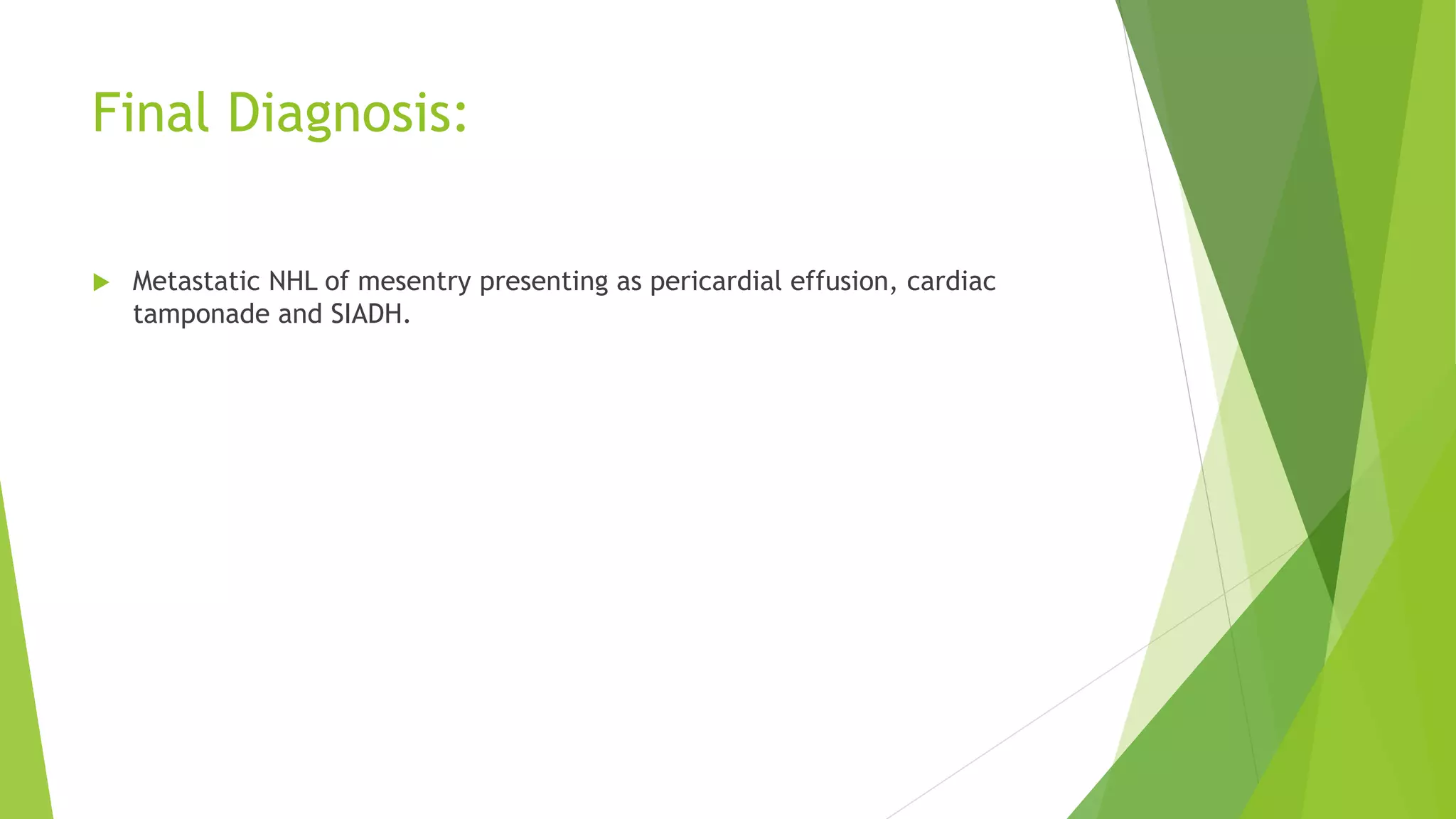 Severe Hyponatremia, SIADH, and Pericardiac Effusion as Initial ...