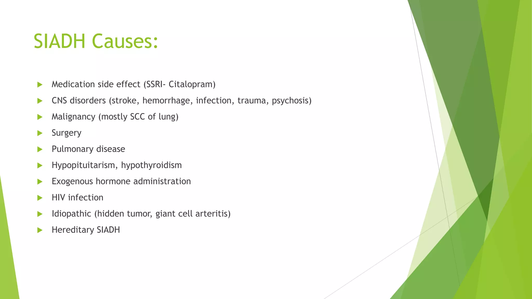 Severe Hyponatremia, SIADH, and Pericardiac Effusion as Initial ...