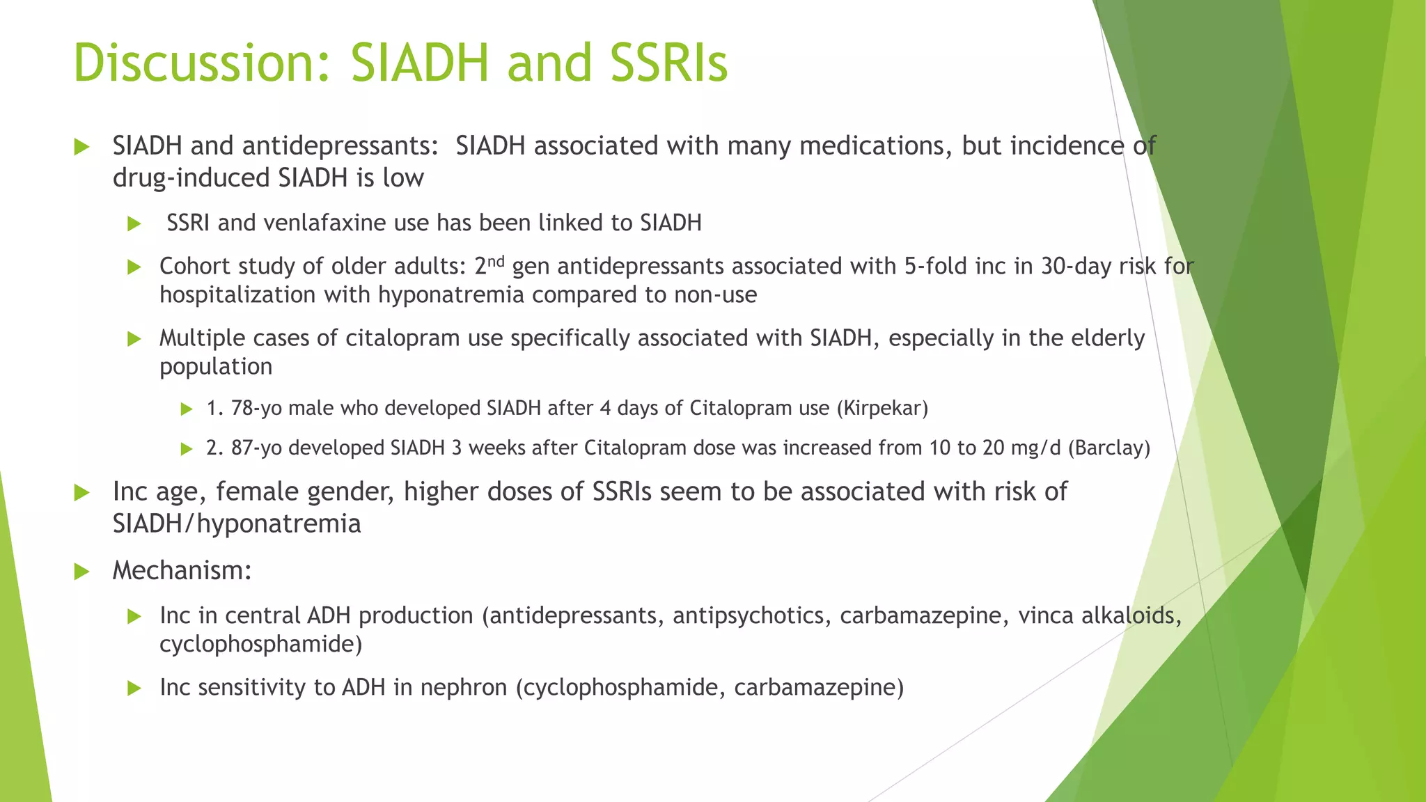 Severe Hyponatremia, SIADH, and Pericardiac Effusion as Initial ...