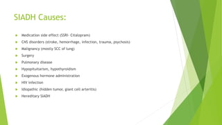 Severe Hyponatremia, SIADH, and Pericardiac Effusion as Initial ...