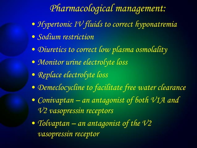 Syndrome of inappropriate antidiuretic hormone secretion (SIADH) | PDF